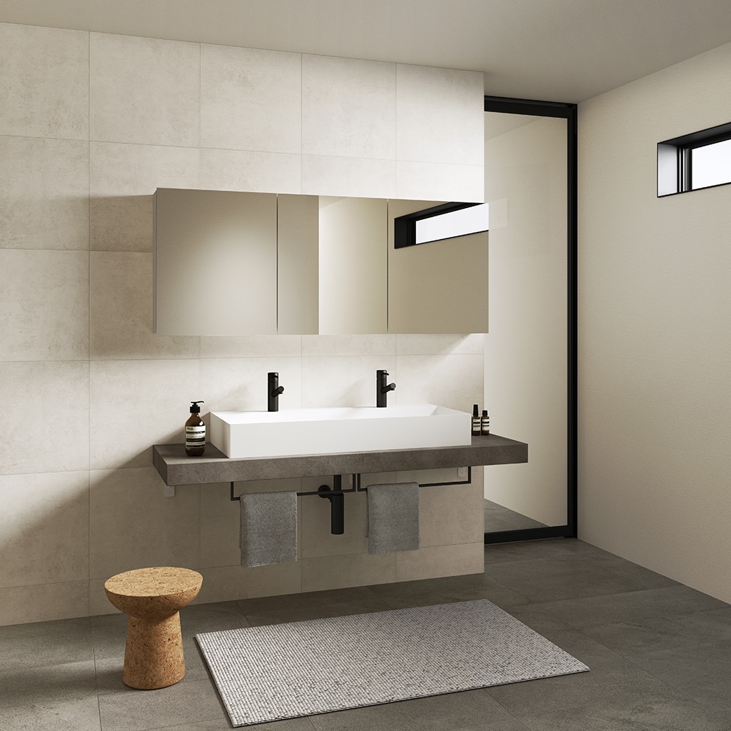 スミス W1500（三面鏡）(KT15000)｜洗面所・水回りの通販｜ミラタップ（旧サンワカンパニー）